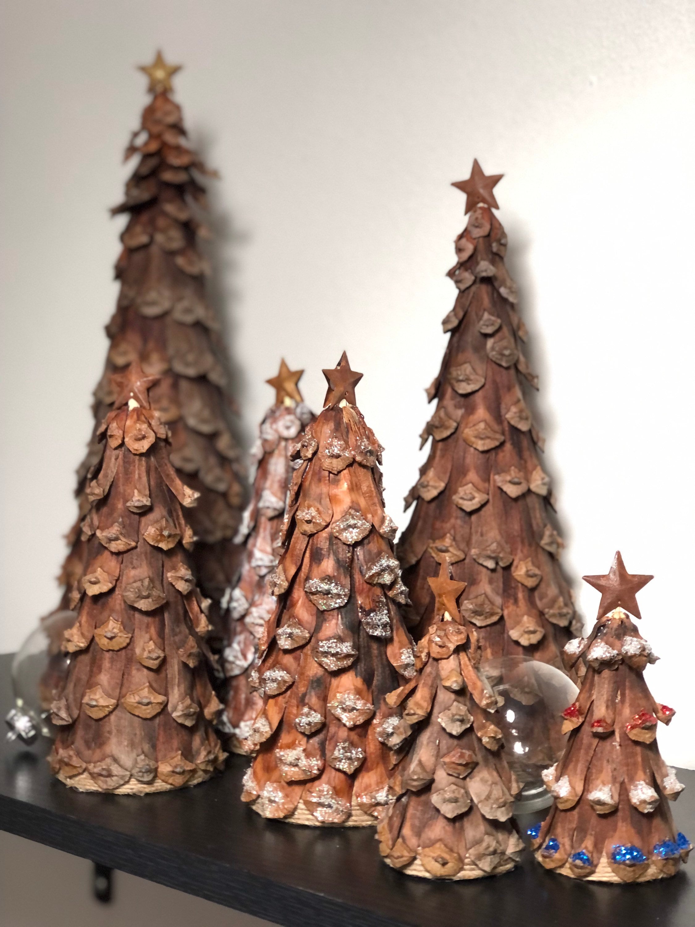 Pinecone Christmas Tree Handmade Decor Holiday Centerpiece Rustic ...