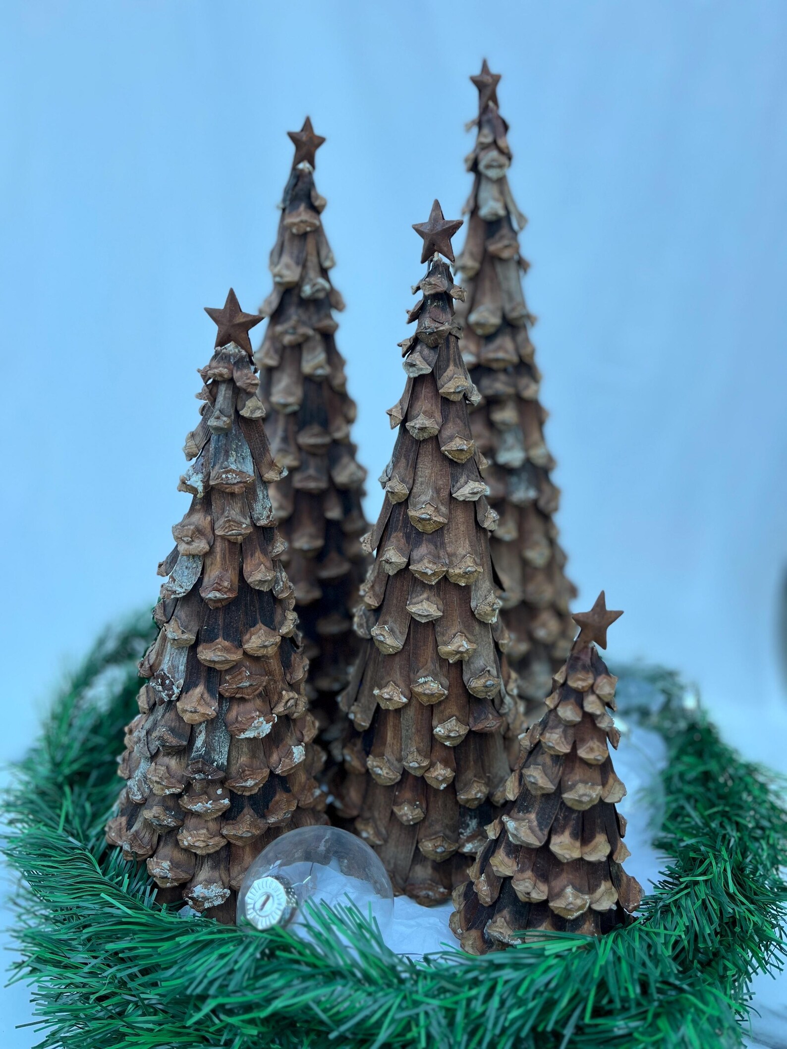 Pinecone Christmas Tree Handmade Decor Holiday Centerpiece Rustic ...