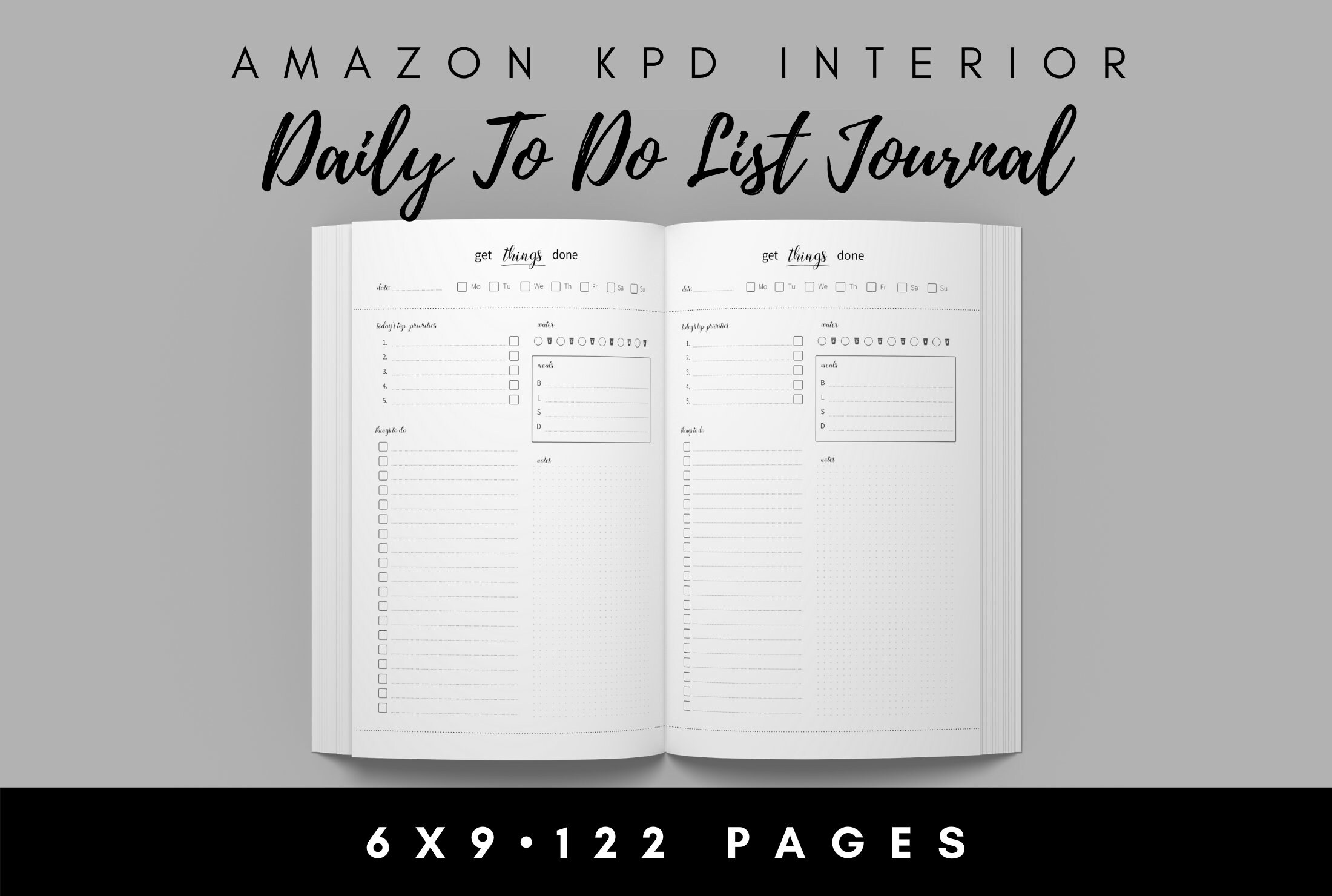 KDP Interior Template: to Do List Journal & Daily Planner 6x9 Inches ...