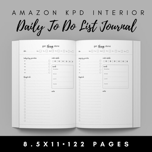 2022 Daily Planner KDP Journal 120 Pages 8.5x11 Ready to - Etsy