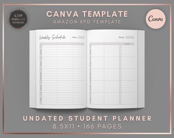 UNDATED Student Notepad Planner - Etsy
