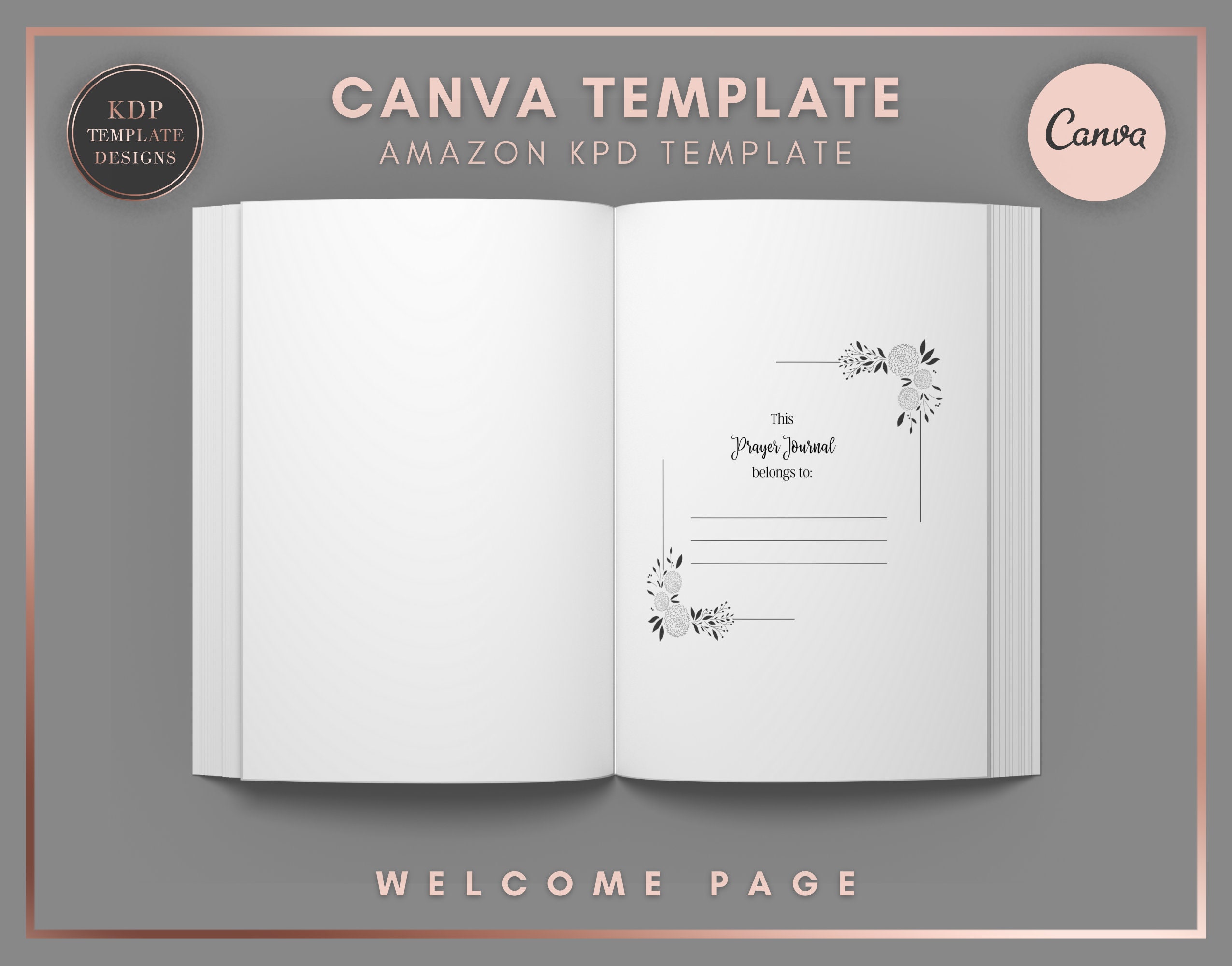Prayer Journal Canva Editable Template 8.5x11 Inches 130 Total Pages ...