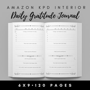 Daily Gratitude & Mindfulness Journal with lovely Design 6x9 | Etsy