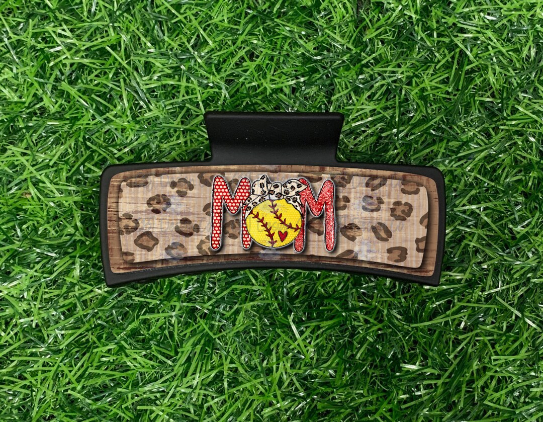 Digital Download for Sublimation, Large Claw Hair Clip Design, Softball ...