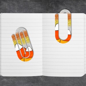 Digital Download for Sublimation, Paperclip Design, Candy Corn Bookmark ...