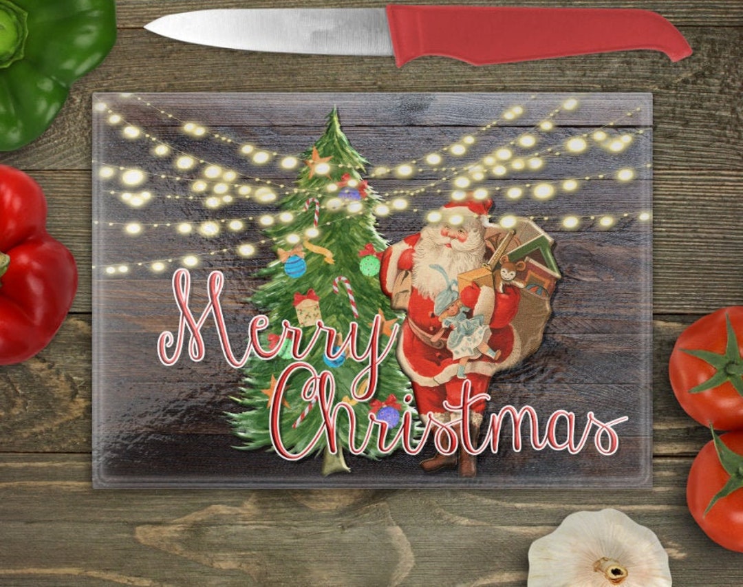 Digital Download for Sublimation, Christmas Cutting Board Design, Santa ...