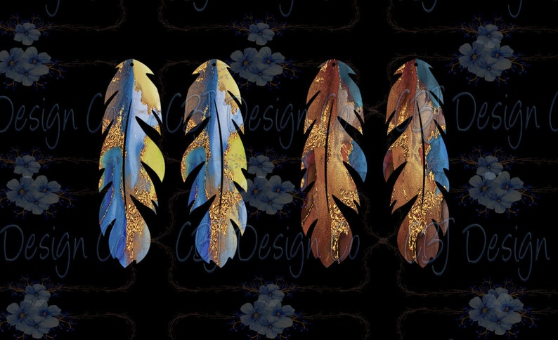 Digital Download for Sublimation Feather Earring Design | Etsy