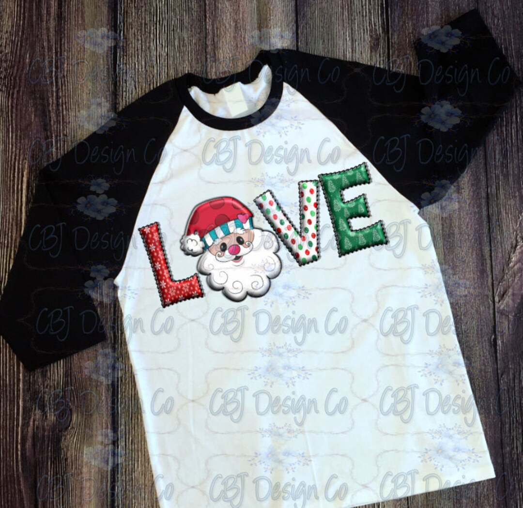 Digital Download, Love Santa Christmas Design, Santa Design, Christmas ...