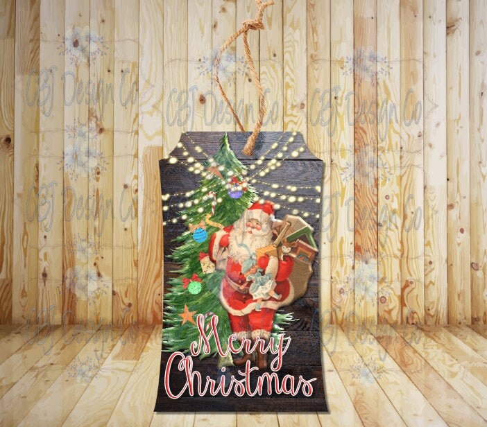 Sublimation Digital Download Merry Christmas Design Gift Tag - Etsy