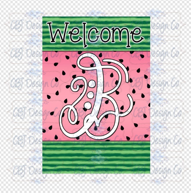 Digital Download for Sublimation Watermelon Letter B Flag | Etsy