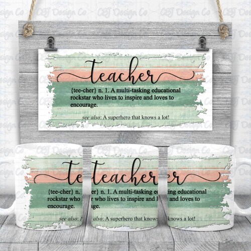 DIGITAL Sublimation Teacher Mug Design / Sublimation Mug / - Etsy