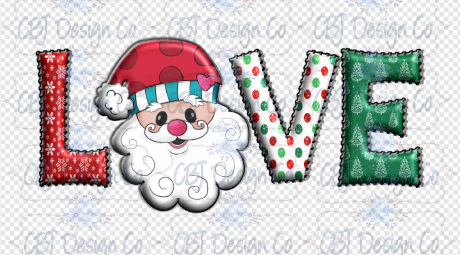 Digital Download Love Santa Christmas Design Santa Design - Etsy