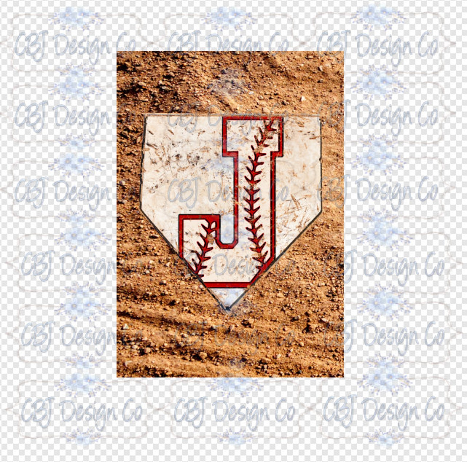 Digital Download for Sublimation Baseball Letter J Flag | Etsy