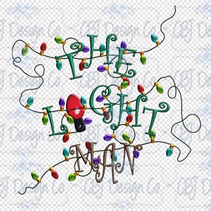 Digital Download, the Light Man PNG for Sublimation, Christmas Design ...