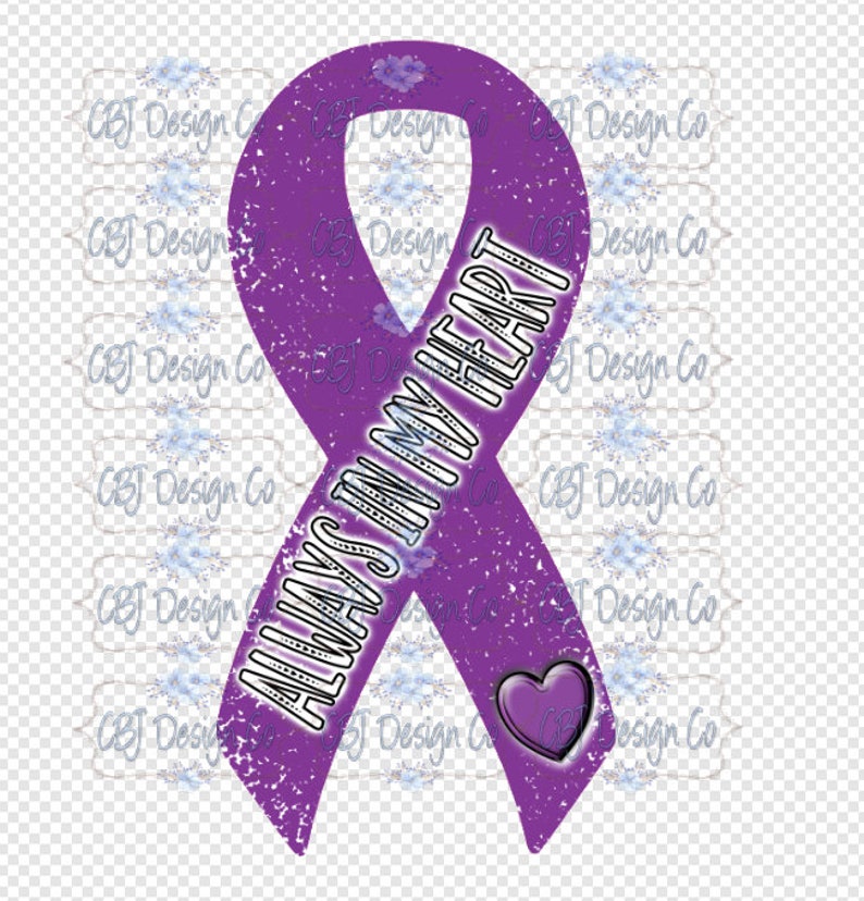 Digital Download for Sublimation Purple Awareness Ribbon - Etsy