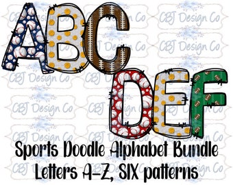 Sports Alphabet Logos Poster - Etsy Canada