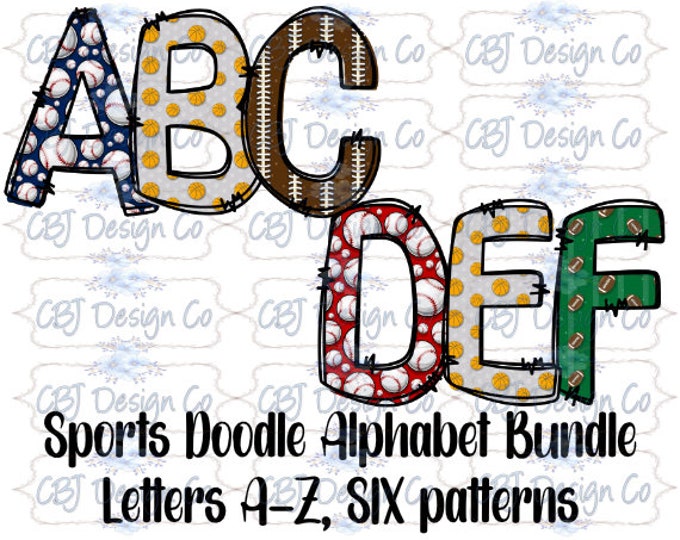 Sports Alphabet Logos Poster - Etsy Canada