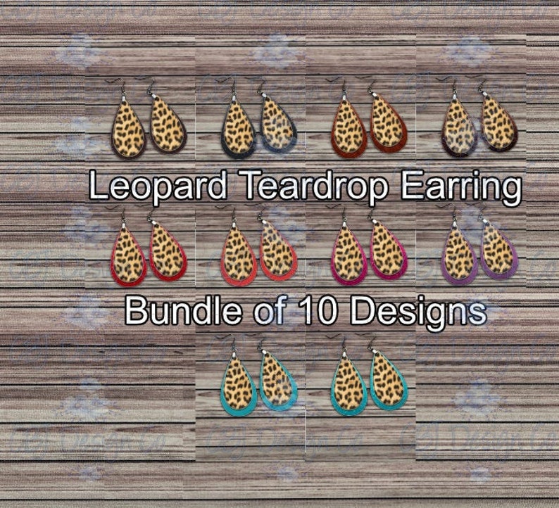 Digital Download Leopard Print Layered Earring Design Bundle - Etsy
