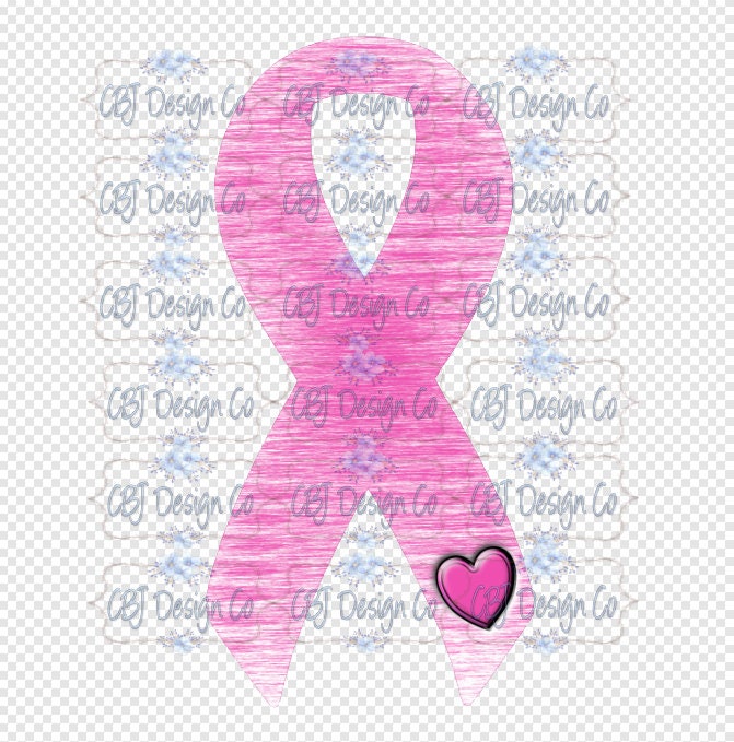 Digital Download for Sublimation Pink Awareness Ribbon Design | Etsy