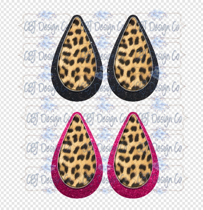 Digital Download Leopard Print Layered Earring Design Bundle - Etsy