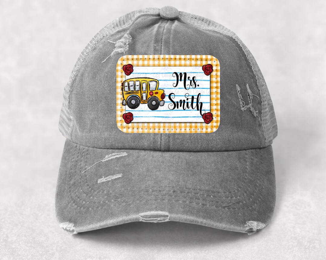 Digital Download for Sublimation, Rectangle Hat Patch Design, Bus ...