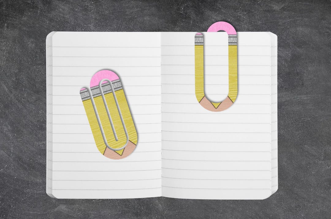 Digital Download for Sublimation, Paperclip Design, Pencil Bookmark ...