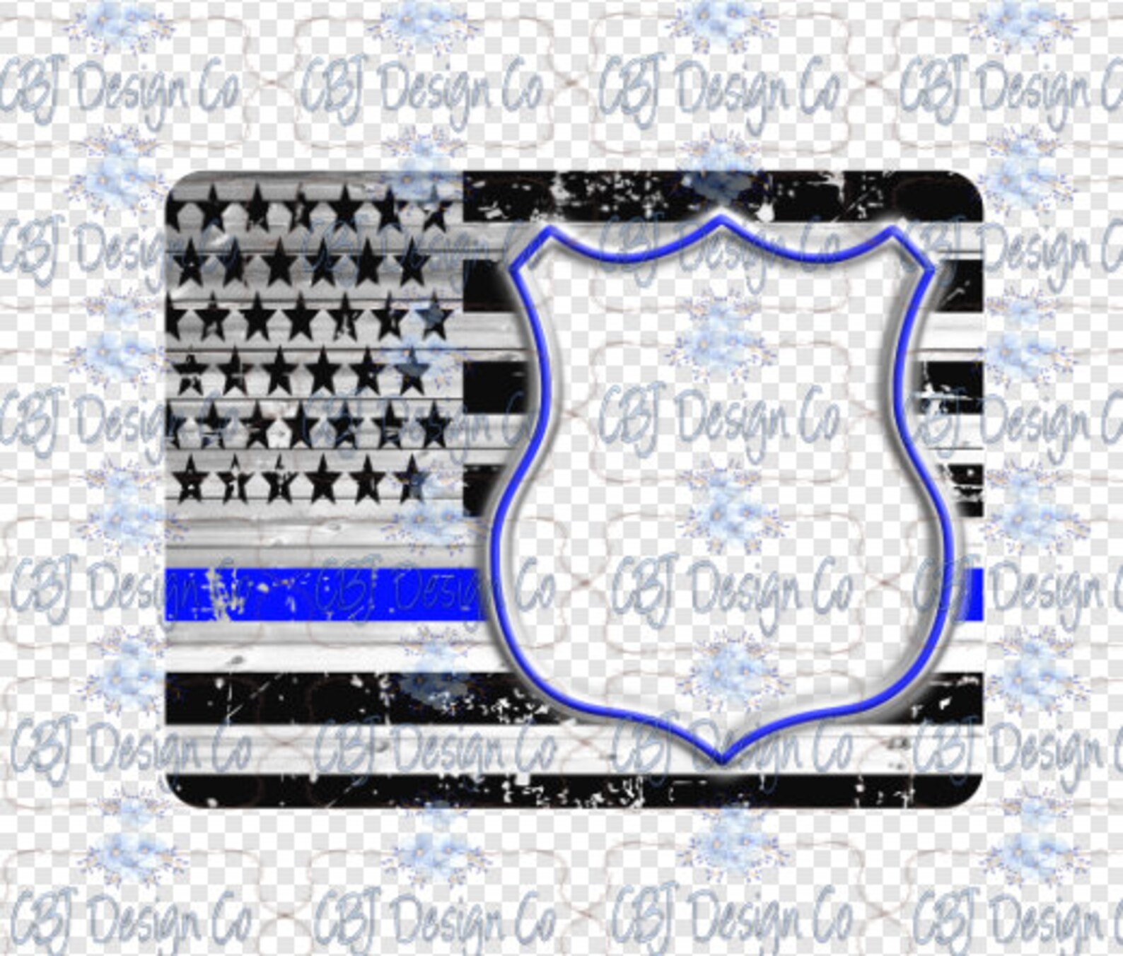 Digital Download Thin Blue Line Picture Frame Template - Etsy