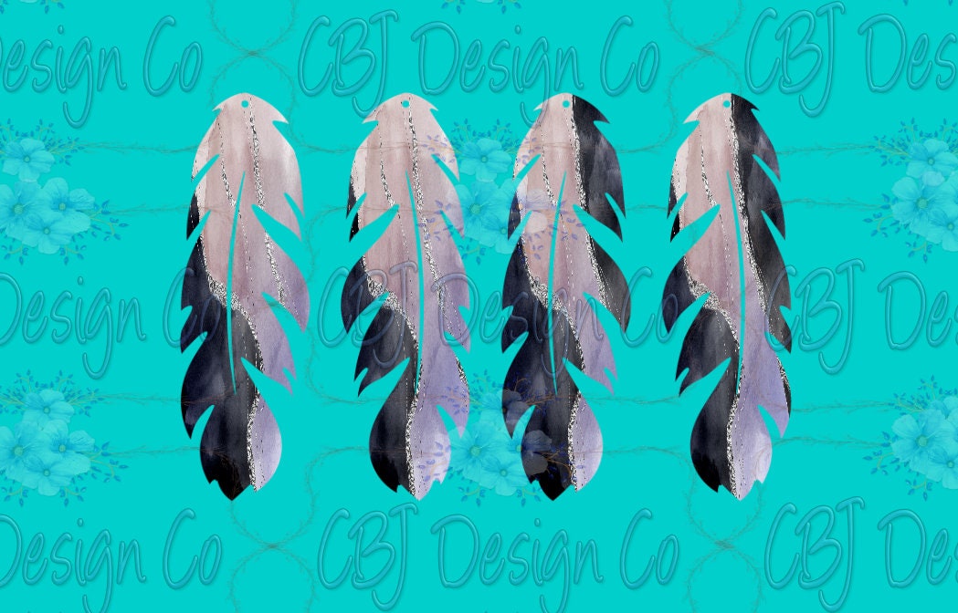Digital Download for Sublimation Feather Earring Design | Etsy