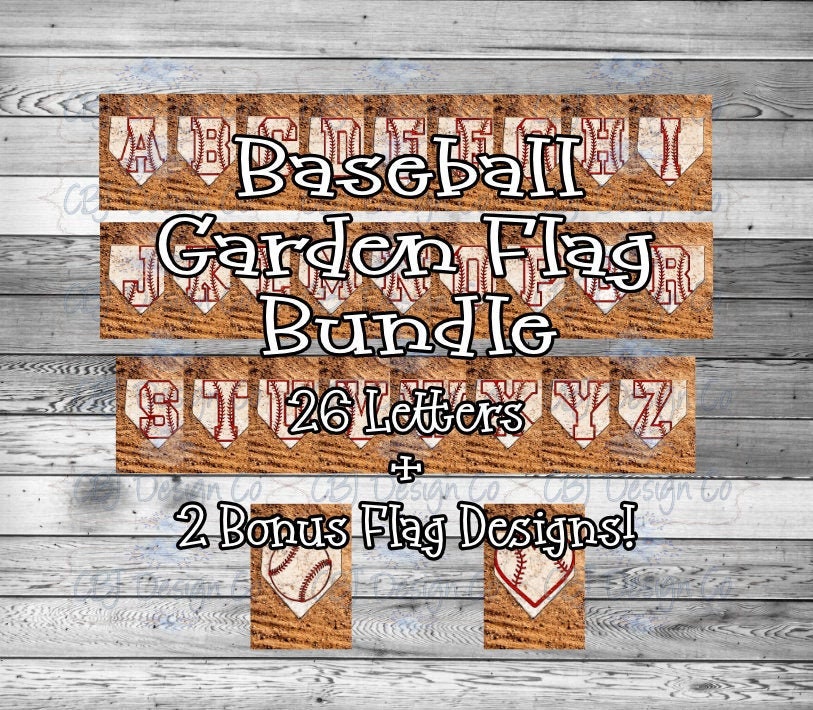 Digital Download for Sublimation Baseball Letter Flag Design | Etsy