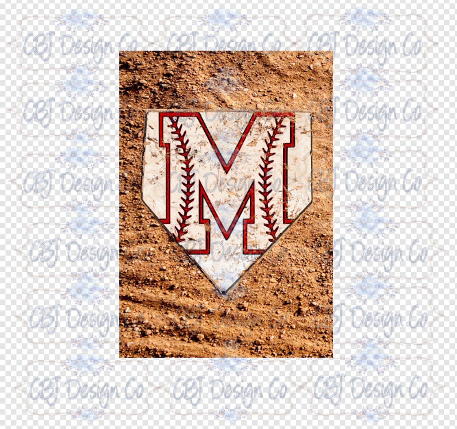 Digital Download for Sublimation Baseball Letter M Flag | Etsy