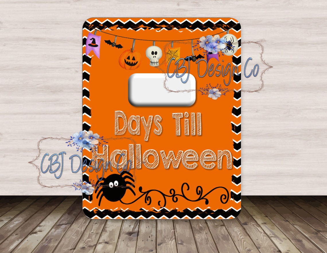 Digital Download Countdown to Halloween Design Days Till - Etsy