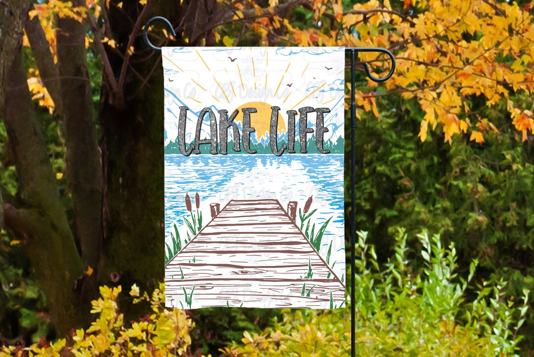 Digital Download for Sublimation, Lake Life Flag Design, Lake Life ...