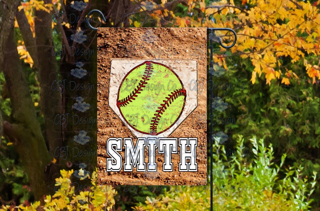Digital Download for Sublimation, Softball Flag Design, Softball Garden ...
