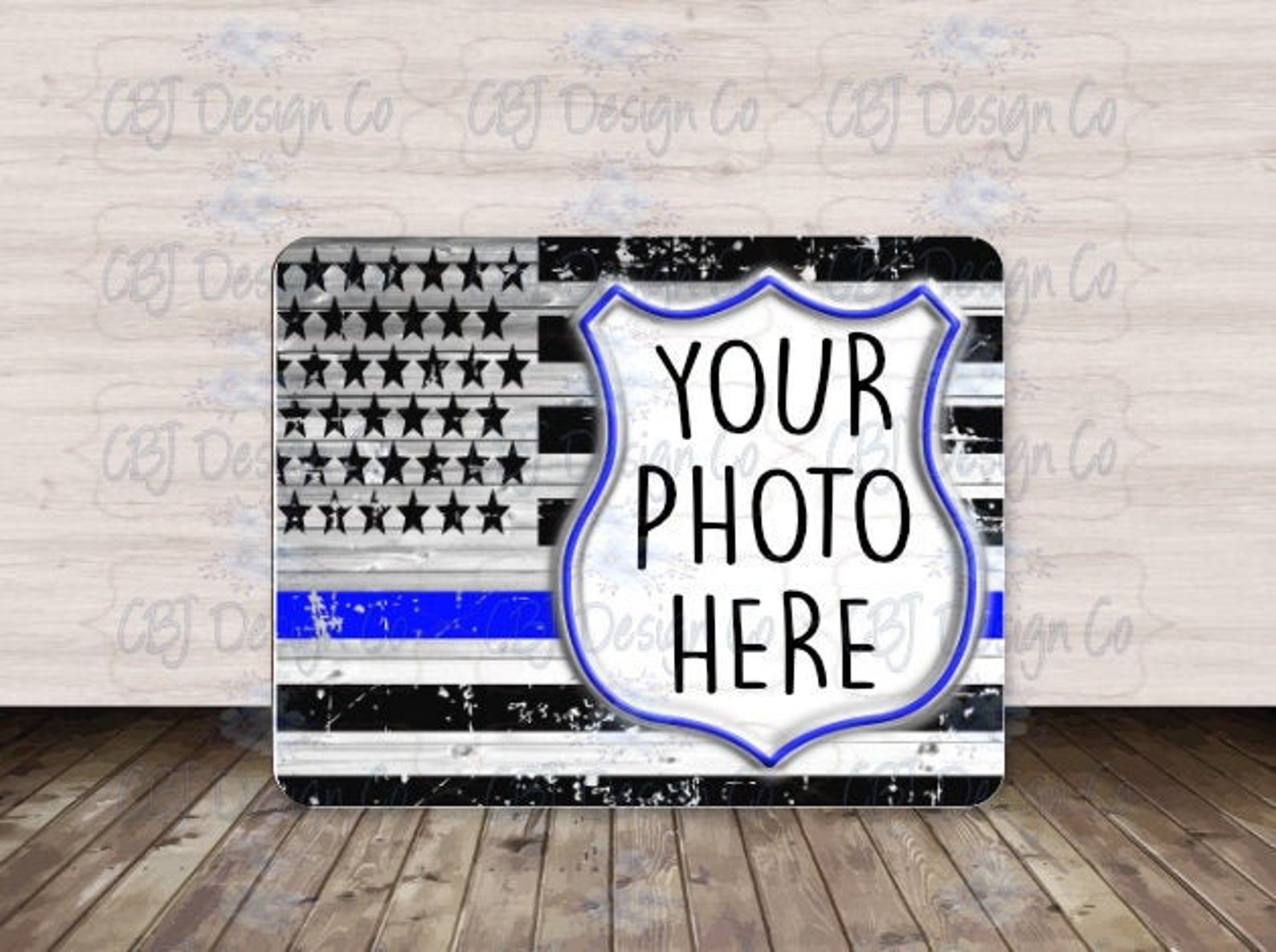 Digital Download Thin Blue Line Picture Frame Template - Etsy