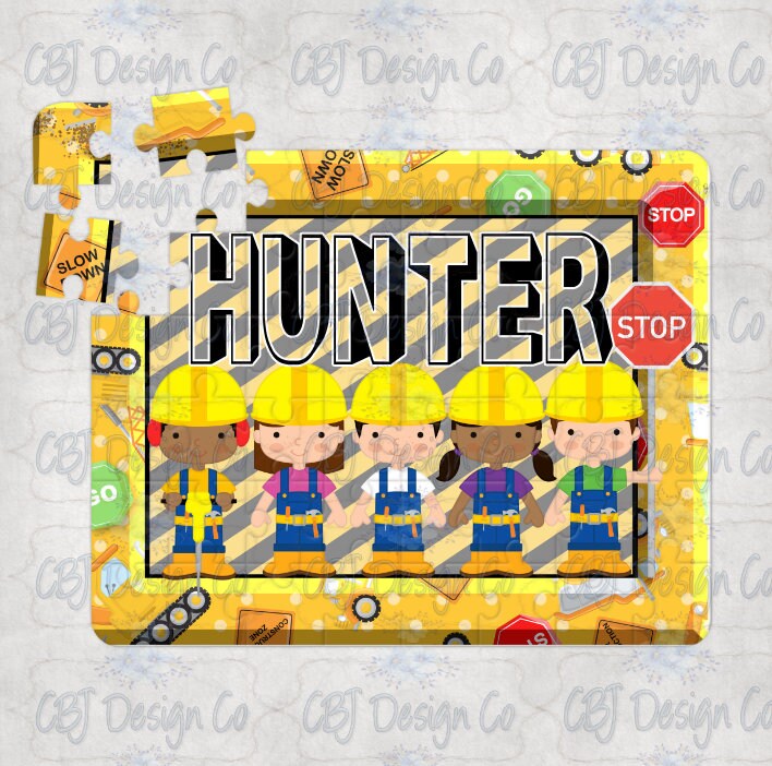 Digital Download for Sublimation Construction Puzzle Design | Etsy