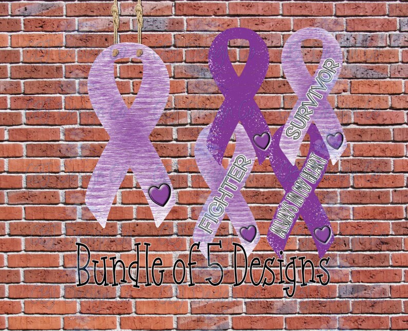 Digital Download for Sublimation Purple Awareness Ribbon - Etsy