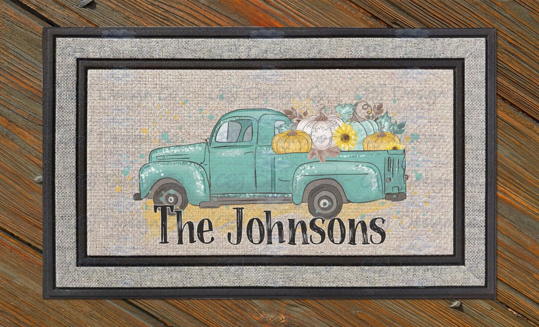 Digital Sublimation Download Fall Doormat Design Truck - Etsy