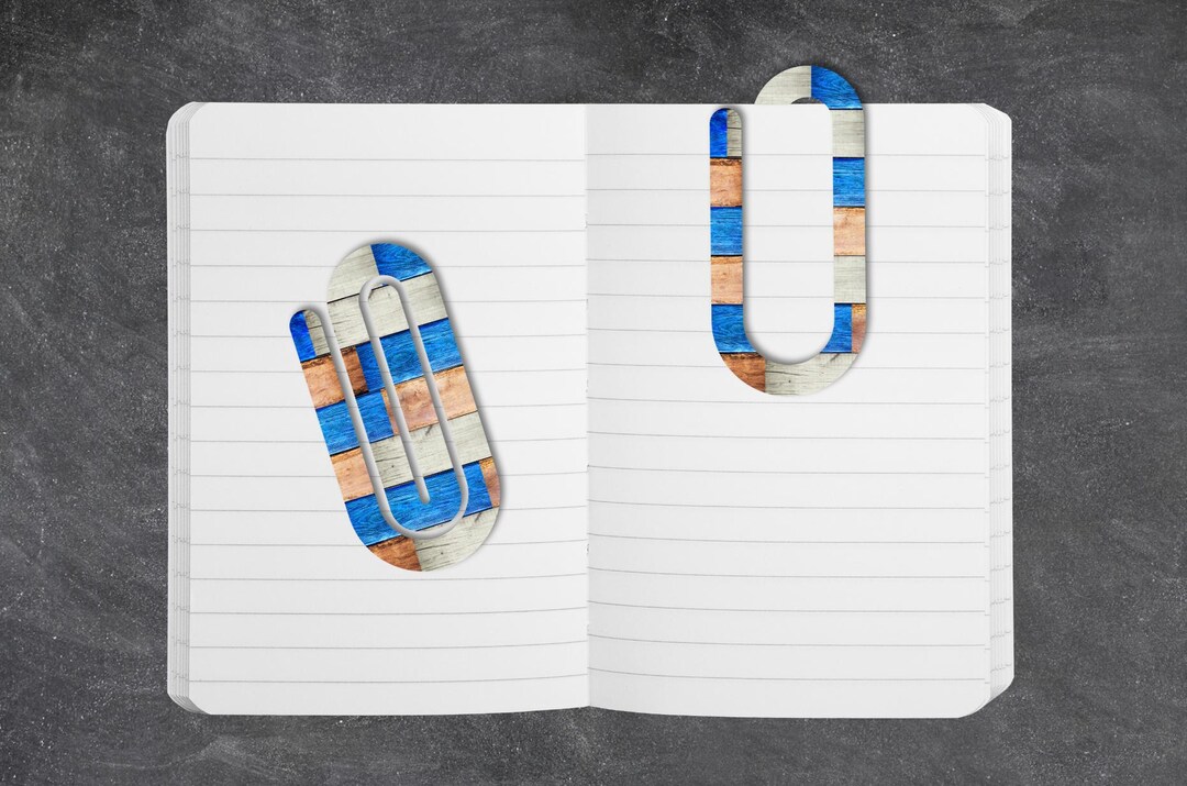 Digital Download for Sublimation, Jumbo Paperclip Design, Blue Brick ...