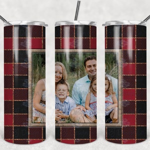 Digital Download for Sublimation, Red Plaid Frame 20 Oz Tumbler Design ...