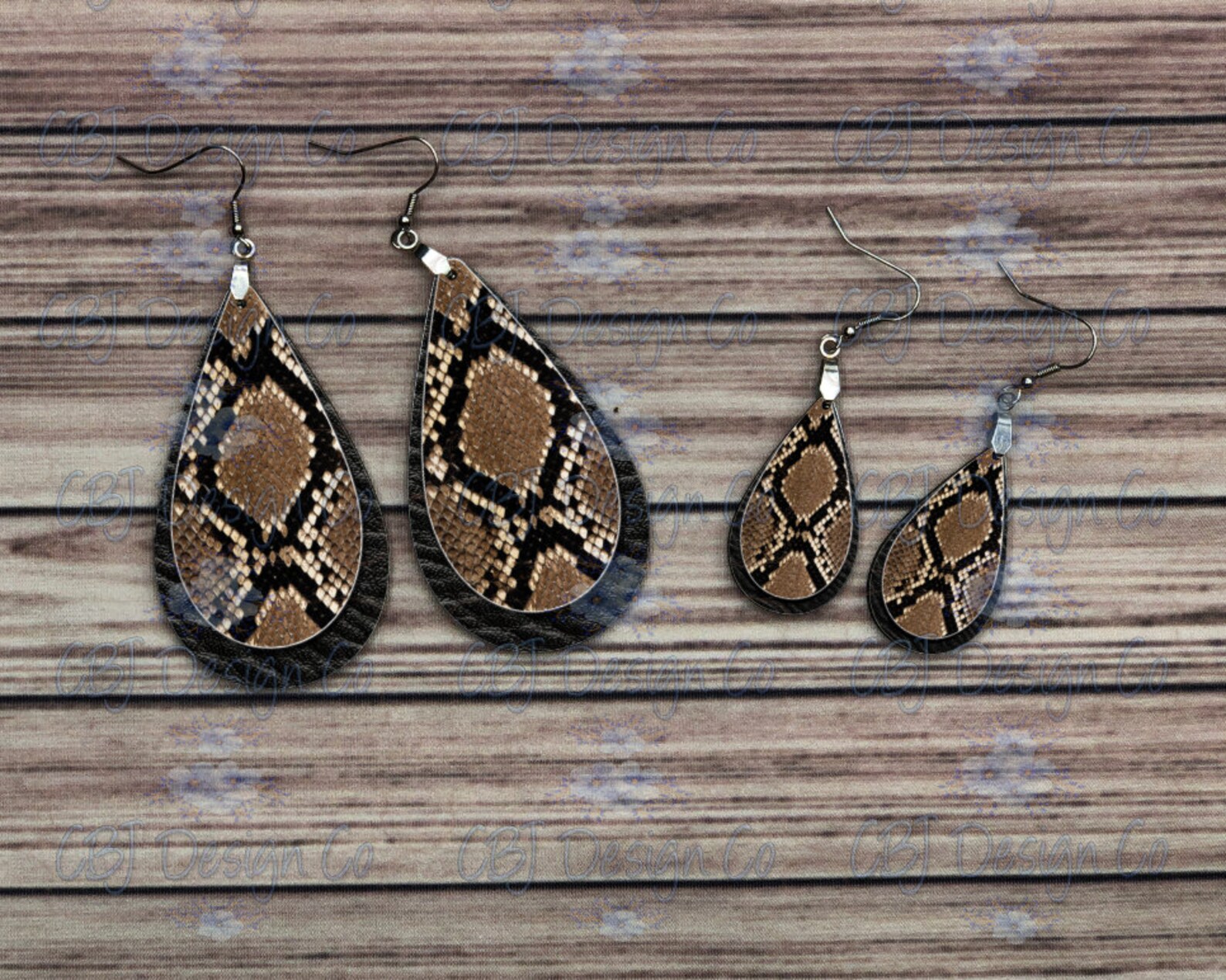 Digital Download Snakeskin Print Layered Earring Designs for | Etsy