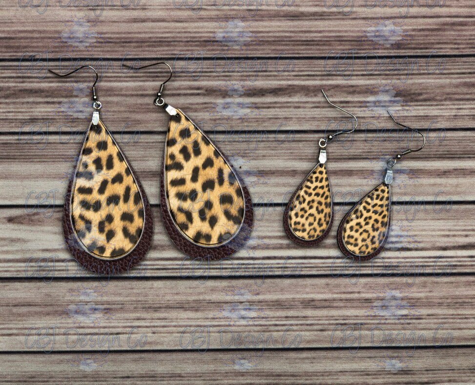 Digital Download Leopard Print Layered Earring Designs for - Etsy
