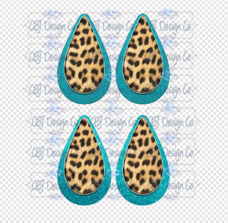 Digital Download Leopard Print Layered Earring Design Bundle - Etsy