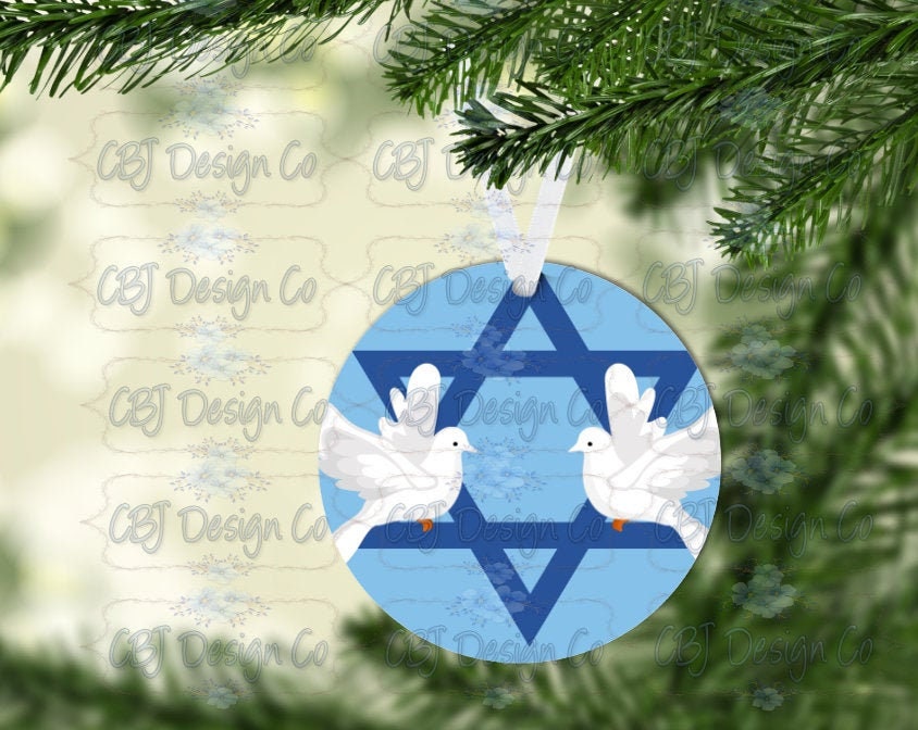 Hanukkah Ornament Design Hannukah Design for Aparecium Blank | Etsy