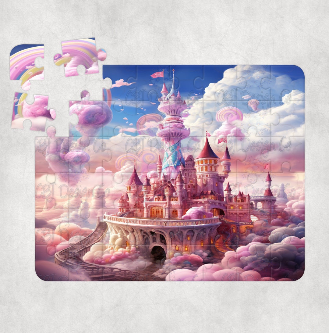 Digital Download for Sublimation, Enchanted Castle Puzzle Design, Magic ...