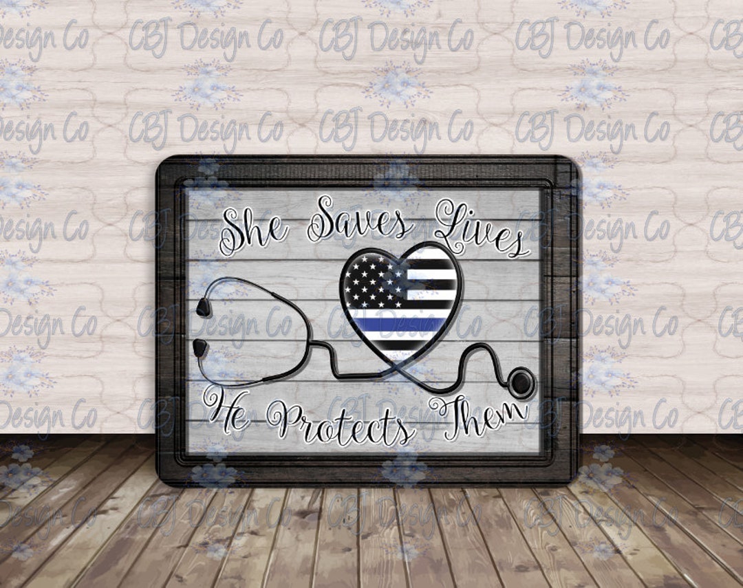 Digital Download, Police Officer and Nurse Design for Sublimation, She ...