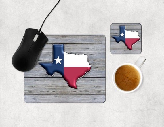 Texas Mouse Pad and Coaster Desk Set Digital Download for | Etsy