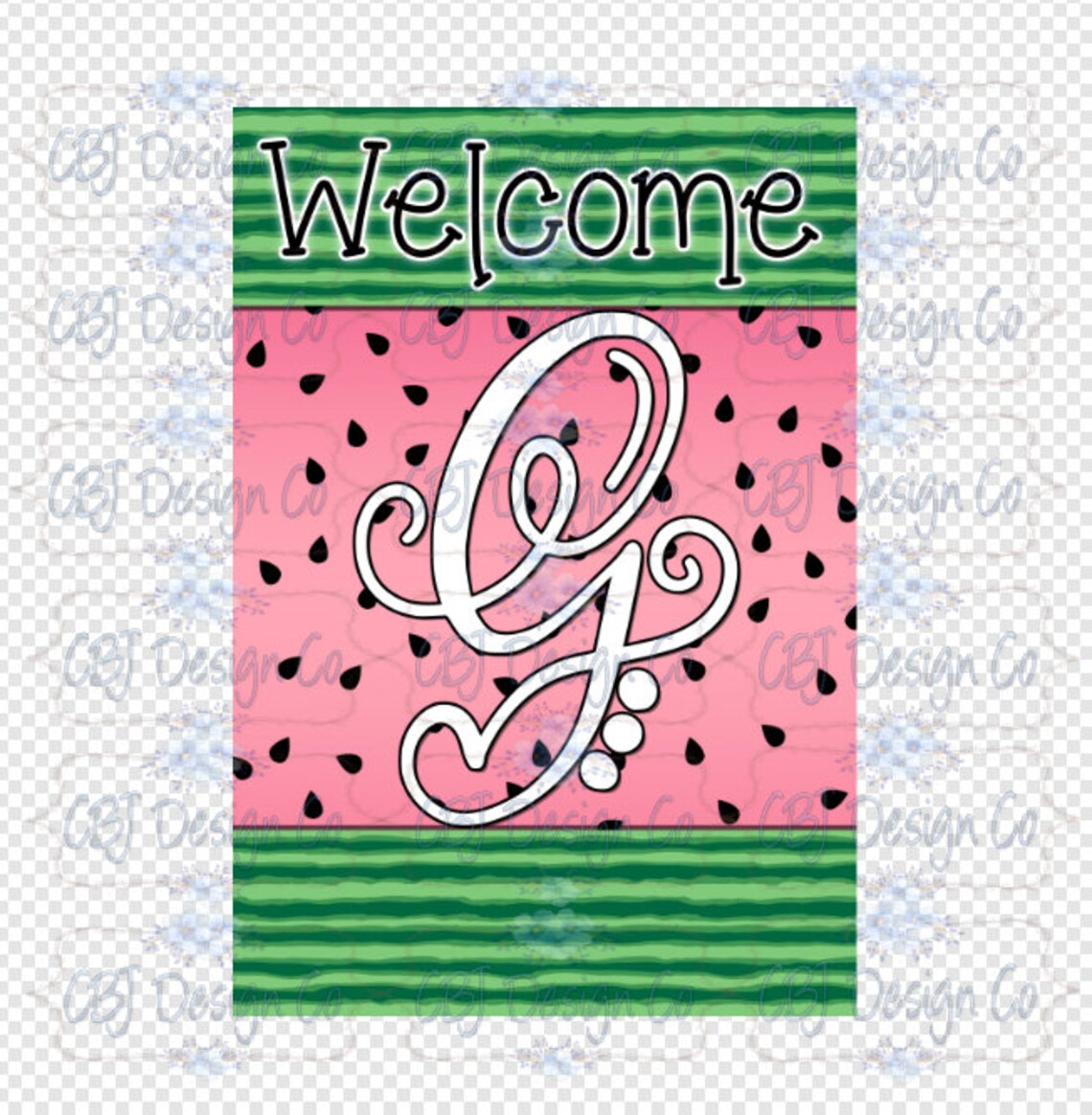 Digital Download for Sublimation Watermelon Letter G Flag | Etsy