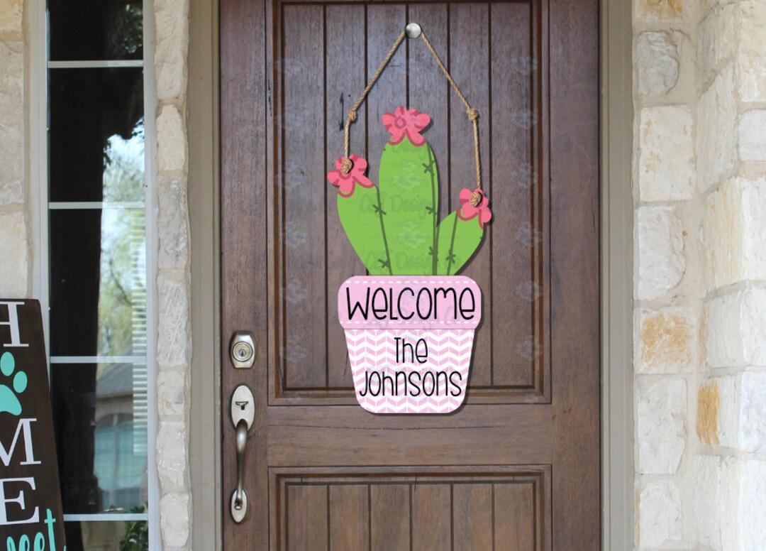Digital Download for Sublimation, Cactus Design, Cactus Door Hanger ...