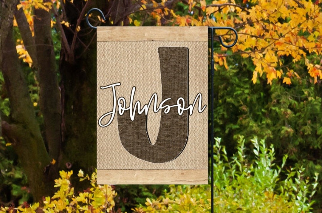 Digital Download for Sublimation, Letter J Garden Flag Design, Burlap ...