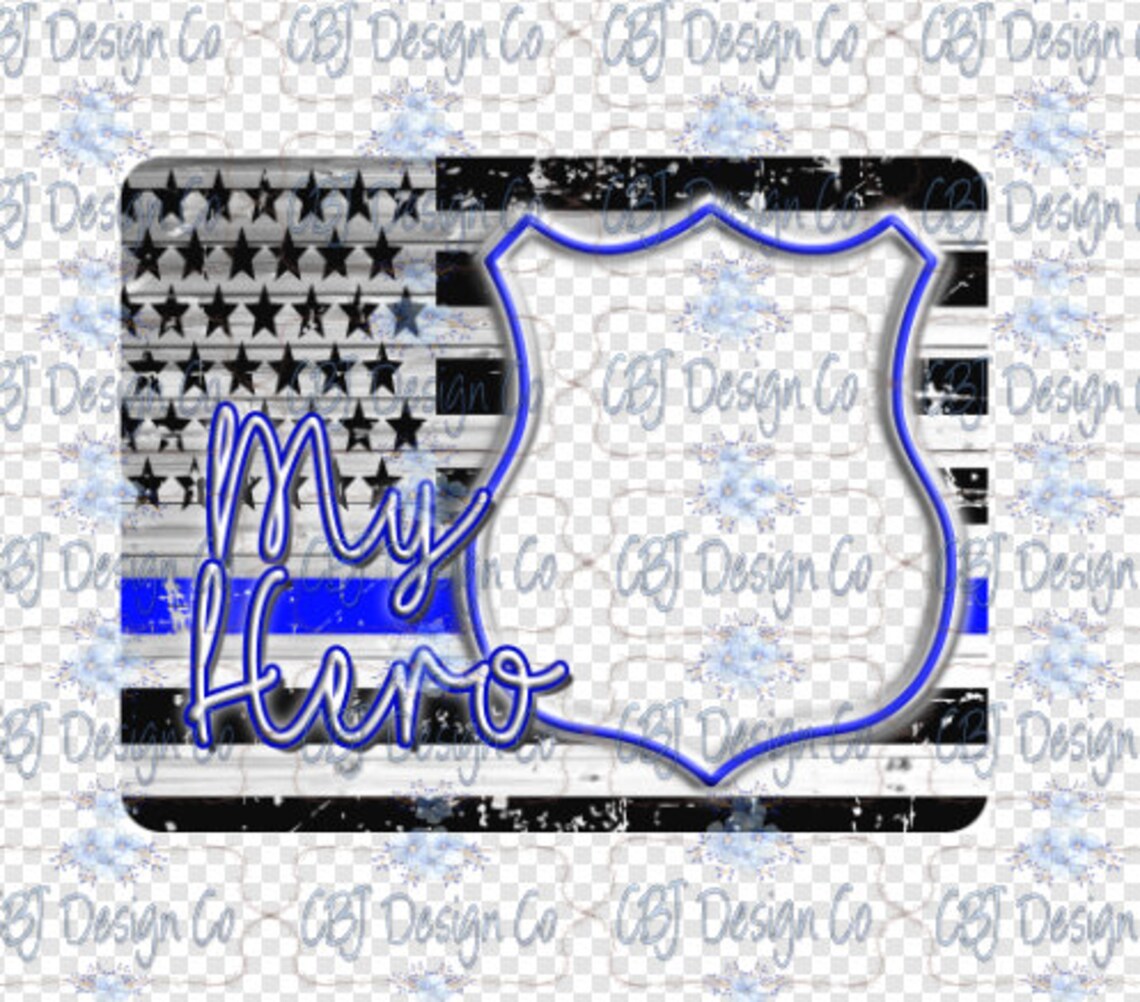 Digital Download Thin Blue Line Picture Frame Template - Etsy